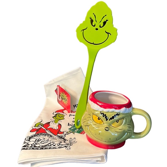 The Grinch | Holiday | Grinch Set With Grinch Mug Dish Towel And ...